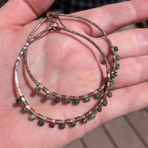 Jewelry | Semiprecious Gemstone Hoops | Poshmark